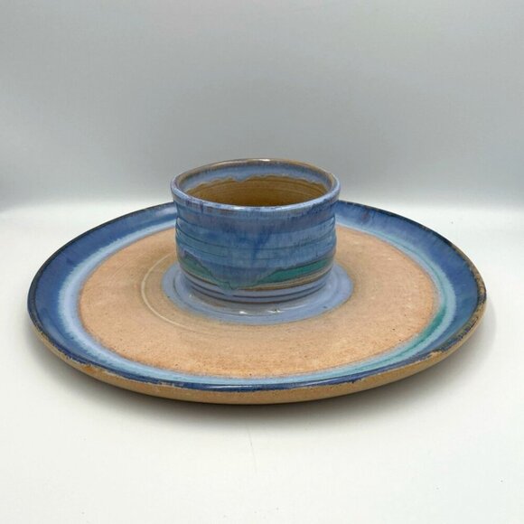 Alan Ward | Dining | Vintage Alan Ward Pottery Chip Dip Dish 99 Blue ...